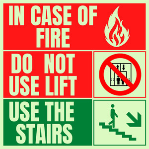 Ira Sign IN CASE OF FIRE Emergency Sign Price in India - Buy Ira Sign ...