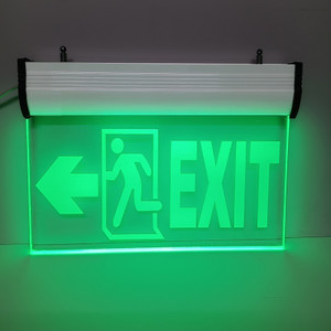 Signved LED Exit Light Left Side Arrow, Free Hanging Chain, Extra ...