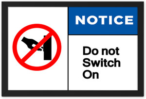Ritwika's Notice Do not Switch On Emergency Sign Price in India - Buy ...