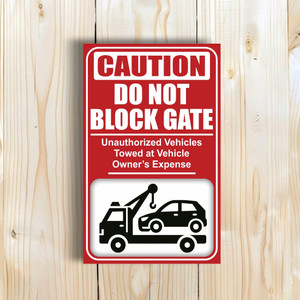 voorkoms Caution Do Not Block Gate Sign Board For Office, House, Home ...