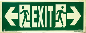 Sarvam Both Side Exit Safety AutoGlow Sign Board in 3mm foam sheet size ...