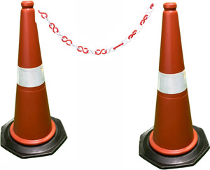 Signxpress 750mm Impact Resistant Road Traffic Safety Cones +1 Meter ...