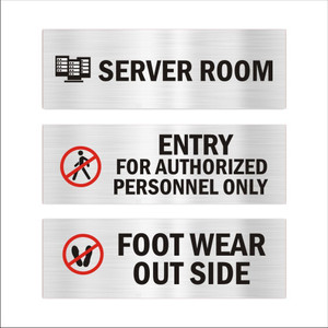 Mindcraftz Server Room Entry for authorized Foot Wear Acrylic sign ...