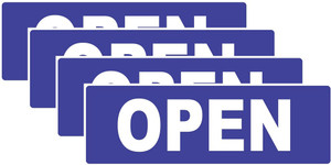VAAIMAI Open Sticker, Vinyl UV Printed, 12X4 IN, Safety Signage Sticker ...