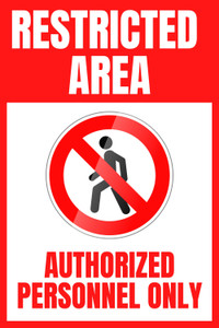 Ira Sign RESTRICTED AREA Emergency Sign Price in India - Buy Ira Sign ...