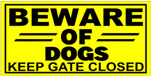 voorkoms Beware Of Dogs Keep gate Closed Sign Board For School ...
