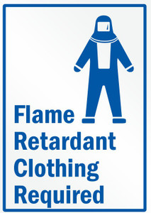 RLDigitalUnits Flame Retardant Clothing Required Sign Board Emergency ...