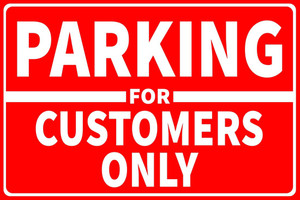 VAAIMAI Parking for Customers Only Sign Sticker, 12X8 Inch No Parking ...