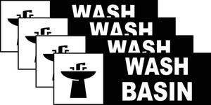 VAAIMAI Wash Basin Sticker, Glossy Sticker, UV Protected, Self Adhesive ...