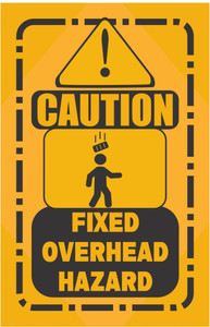 voorkoms Caution Fixed Overheard HazardsSign Board For Fixed Overheard ...