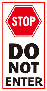 voorkoms Stop Do Not Enter Sign Board For Mall, Shop Multicolor ...