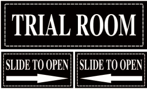 GOODPRINTZONE Trial Room Signage Board Print 5mm Thick And Slide To ...