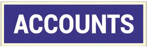 Buzzhub Accounts Sign Board 4x12 Inch Notice for Bank, Office, Hotal ...