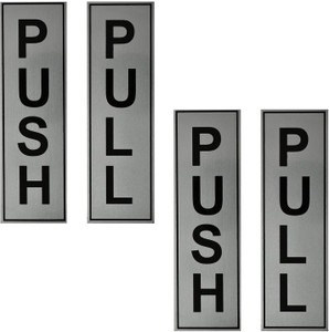 PRIBOX Stainless Steel Push and Pull Sign Board for Door in Home Office ...
