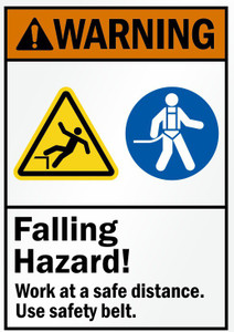 RLDigitalUnits WARNING FALLING HAZARD SIGN BOARD Emergency Sign Price ...