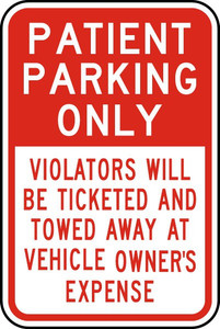 RLDigitalUnits PATIENT PARKING ONLY SIGN BOARD Emergency Sign Price in ...