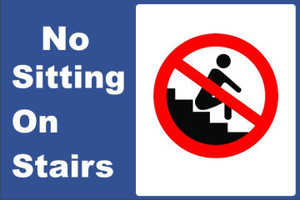 Mindcraftz NO SETTING ON STAIRS SIGN BOARD Emergency Sign Price in ...
