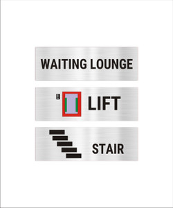 Mindcraftz Waiting lounge Lift Stair Acrylic sign board Emergency Sign ...