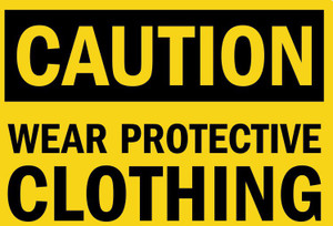 RLDigitalUnits CAUTION WEAR PROTECTIVE CLOTHING SIGN BOARD Emergency ...