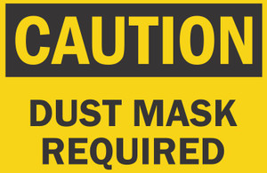 RLDigitalUnits CAUTION DUST MASK REQUIRED SIGN BOARD Emergency Sign ...