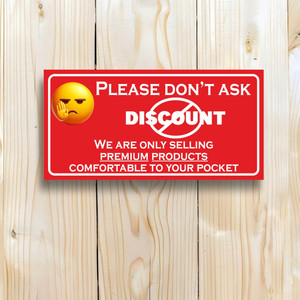 voorkoms Please Don’t Ask Discount Sign Board Sun Board For Shop, Cloth ...