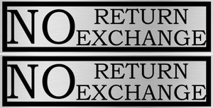 voorkoms No Return Exchange Sign Board For Mall, Shop Multicolor ...