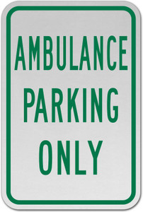 RLDigitalUnits AMBULANCE PARKING ONLY SIGN BOARD Emergency Sign Price ...
