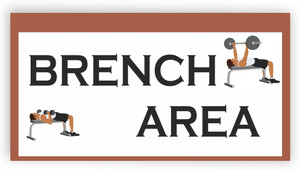 Ordershock Branch Area Sign Board For Gym, Gym Section Sign Board 8x4 ...