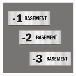Mindcraftz Basement 1 to 3 Sign Board Silver Color Emergency Sign Price ...