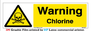 SUNSIGNS Sun-Signs - Warning Chlorine Signages, Size 450X150MM ...