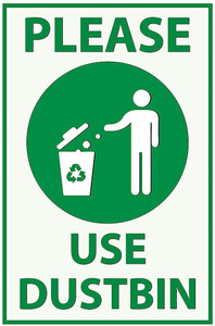 stylishdecor PLEASE USE DUSTBIN Emergency Sign Price in India - Buy ...