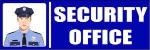 Ordershock Security office Sign Board Self Adhesive Multicolor Sunboard ...