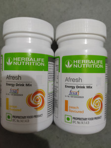 Herbalife Nutrition Afresh Energy Drink lemon and peach Flavour Energy ...