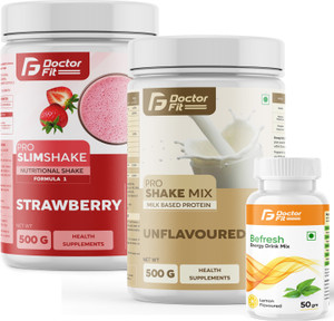 DOCTORFIT Pro Slim Shake F-1 + ShakeMix(Unflavored) for weight loss ...