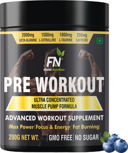 Floral Nutrition Pre Workout Amino Acid Energy Drink for Power, Stamina ...