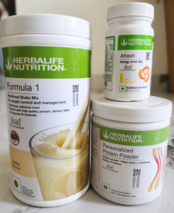 HERBALIFE Formula 1 VANILLA 500g with Personalized Protein Powder 200g ...