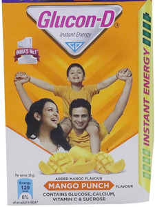 GLUCON-D Instant Energy Health Drink Mango Punch (1 Pack, 450g) Energy ...