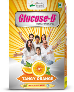healing pharma Glucose-D Tangy Orange Flavour Powder for Instant ...