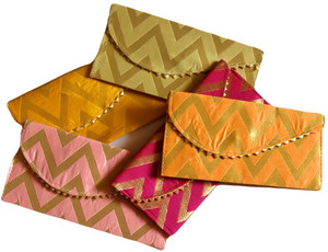Ddassenterprises Shagun Silk Envelopes (Pack of 3) Multicolor/Party ...