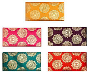 minimal affairs Satin Fabric Envelopes Embossed block Print, Designer ...
