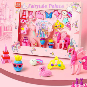 Flipkart.com | MGS Fairy Tale Palace Erasers for Kids – (Pack of 17 Pcs ...