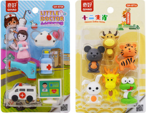 Flipkart.com | Quickk wo-6- Kids Erasers Set COMBO for boys, girls Non ...