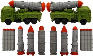 Flipkart.com | WHITE POPCORN Missile Launcher Pencil Eraser Set for ...