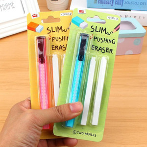 Flipkart.com | BM RETAIL Set of 2 Slim Pushing Eraser With 2 Extra ...