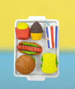 Flipkart.com | VINMOT Fast Food Eraser Set Burger Hotdog and more (Pack ...