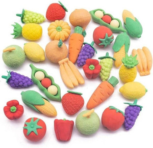 Flipkart.com | NIVO 32 Pcs of Cute Eraser Fruit Style Eraser Set Non ...