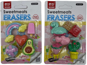 Flipkart.com | SYGA 10 Pcs Cartoon Shaped Rubber Erasers for Child ...