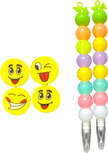Flipkart.com | LDE 3D Cute Emoji Face Smiley Eraser Rubber Set With 2 ...
