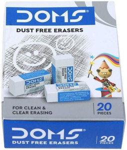 Flipkart.com | DOMS Extra-Long Dust Free Non-Toxic Eraser (Set of 20 ...