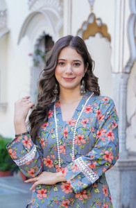 KJFAB Women Kurta Pant Set - Buy KJFAB Women Kurta Pant Set Online at ...